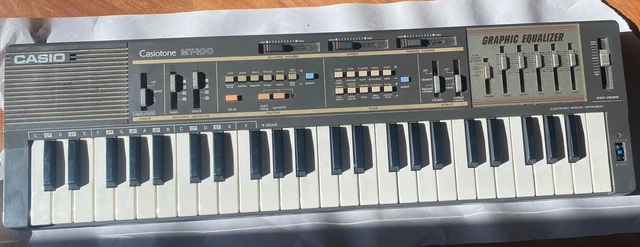 VINTAGE 1985 CASIO Casiotone MT-100 Keyboard Synthesizer & Equalizer ...