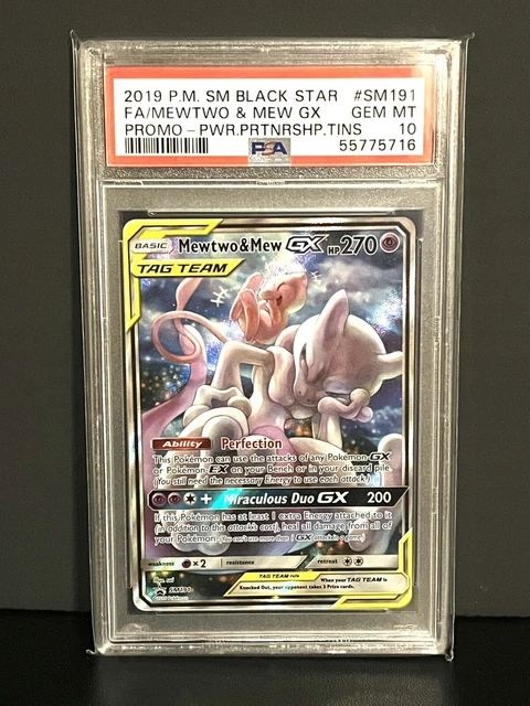 MEWTWO & MEW GX (SM191) - Carte Pokémon Art Alt - Promo Étoile Noire ...