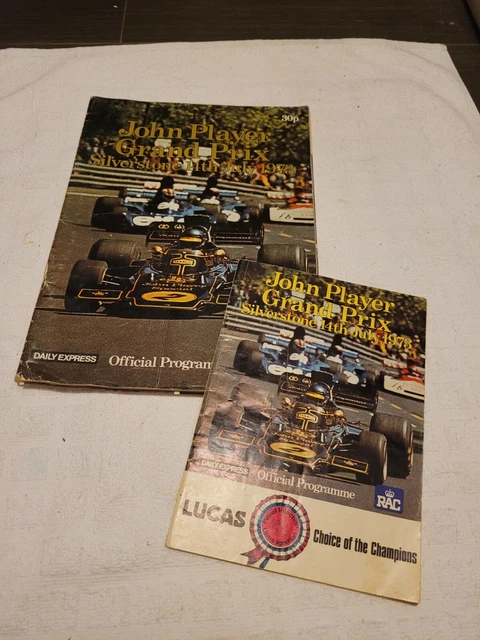 ORIGINAL JOHN PLAYER British F1 Grand Prix 1973, Silverstone Race ...