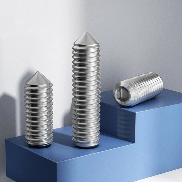 A4STAINLESS STEEL M3 M4 M5 M6 M8 M10 Cone Point Grub Allen Hex Socket ...