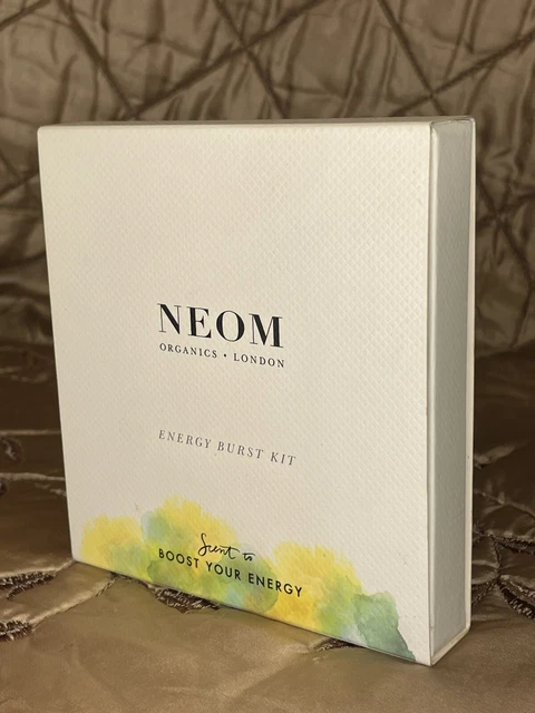 NEOM ENERGY BURST Kit Set Travel Size Minis Pulse Point/Hand Balm/Mist ...