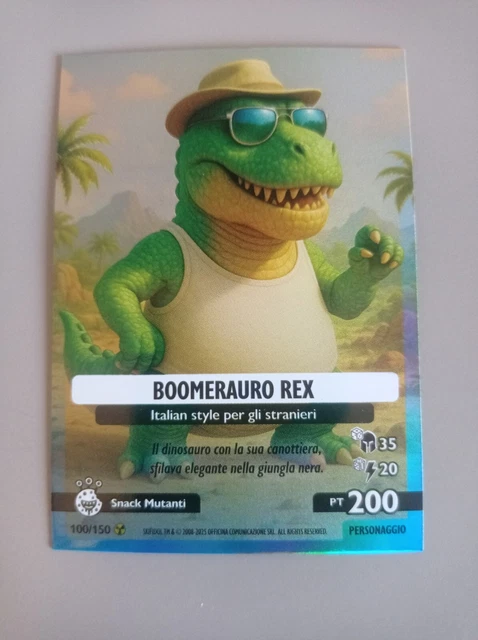 BOOMERAURO REX CARTA Italian Brainrot Ultra Rara Edizione Limitata EUR ...