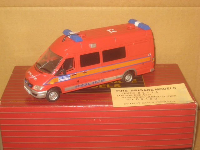 1/43 SCALE FIRE Brigade Models Mercedes Sprinter Met Police London Red ...