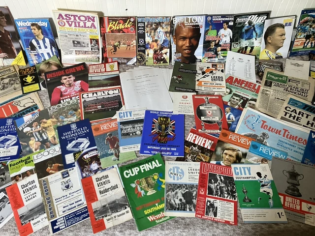 HUGE COLLECTION OF Football Programmes incl 1966 WC Final Programme All ...