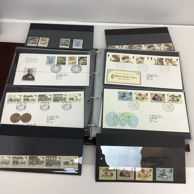 ROYAL MAIL FIRST Day Covers + Stamps in Universal Album & Slipcase 1984 ...