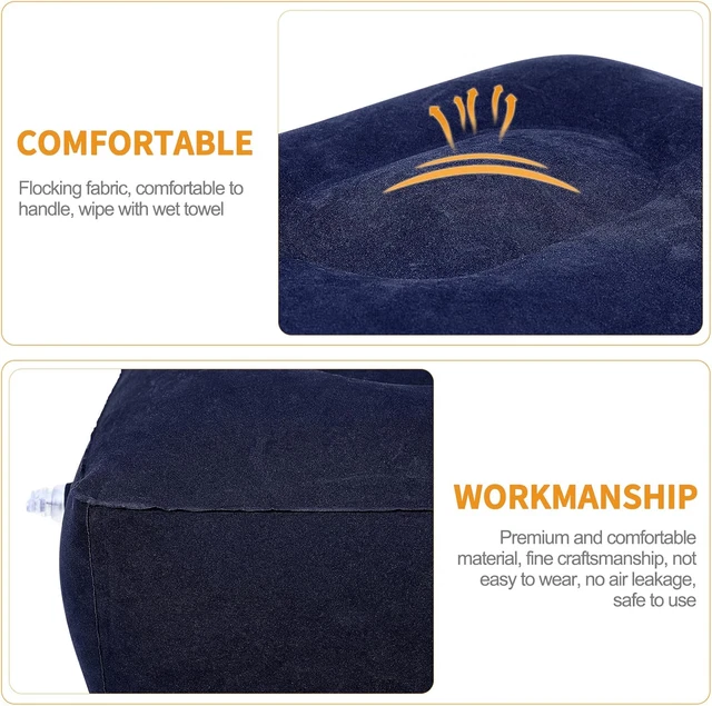 INFLATABLE FOOT REST Travel Pillow Adjustable Leg Support for Airplanes ...