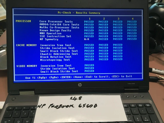 HP PROBOOK 6560B Motherboard 646965-001 TEST RESULTS SHOWN WORKING ...