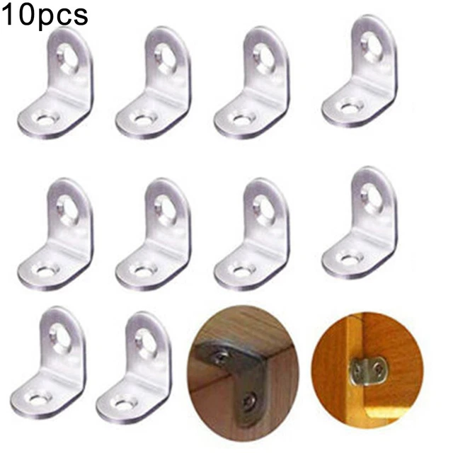 NEW SET CORNER Brackets Joint L Shape Repair Rust-resistant Shelf ...