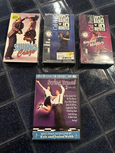 LOT OF 4 Dance Instruction VHS Tapes & Dvd Set - Cal Pozo, Kyle & Susan ...