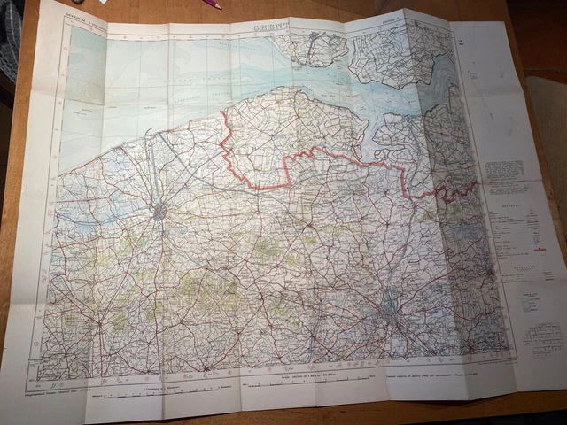 WW1 ERA BRITISH Army General Staff Map of GHENT Belgium. Original map ...
