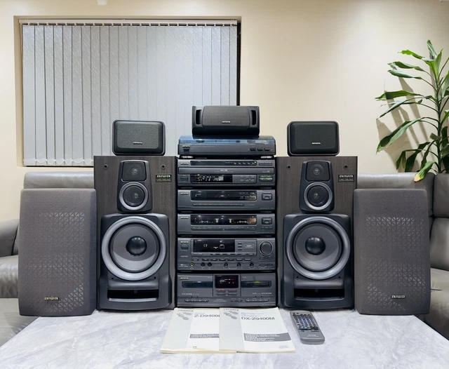 AIWA MX-Z9400M STEREO Stack System HiFi Separates Surround Speakers ...