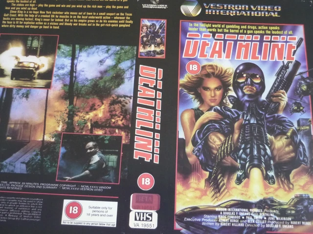 REPLACEMENT VHS VIDEO Sleeve Cover & Case big box DEATHLINE VESTRON £20 ...