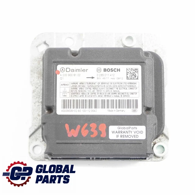 MERCEDES VITO W639 ECU Control Unit Crash Impact Module Airbag ...