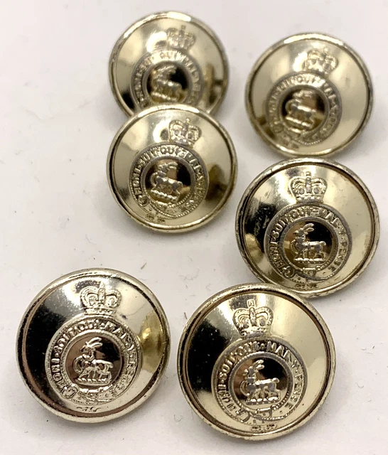 6 ROYAL REGIMENT OF FUSILIERS Military Buttons - 5 Gaunt, 1 Smith ...