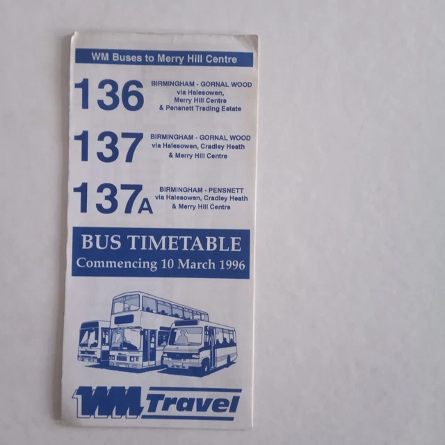 OLD 1996 BUS TimeTable Buses Psv Pcv Transport £0.99 - PicClick UK