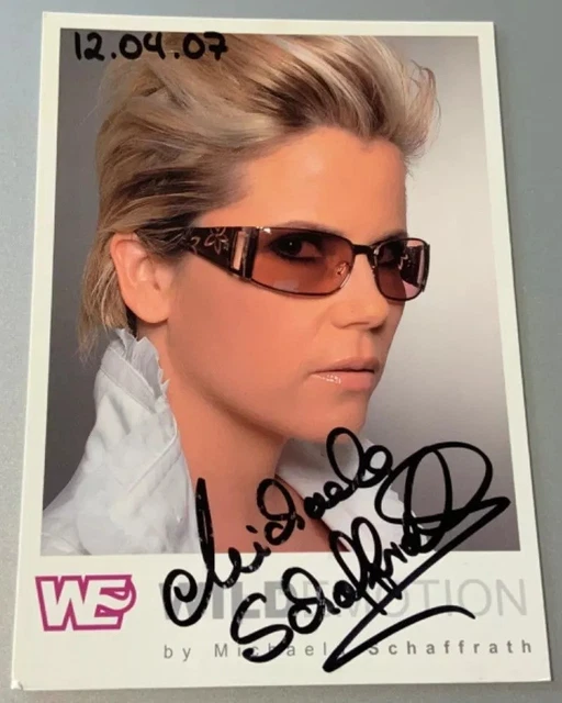 SIGNIERTE AUTOGRAMMKARTE GINA Wild aka Michaela Schaffrath 10 x 15 cm EUR 9,95 - PicClick DE