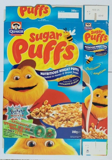 1999 SUGAR PUFFS Cereal The Rugrats Movie Packet box - complete $18.76 ...