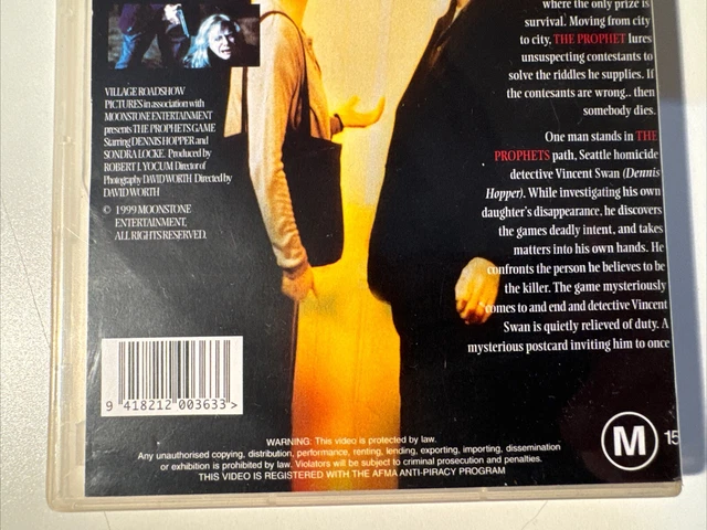 THE PROPHETS GAME Dennis Hopper Sondra Locke DVD M15+ Free Postage $8. ...