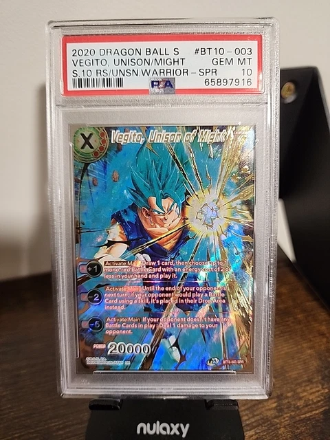 DRAGON BALL SUPER DBS Vegito, Unison of Might BT10-003 SPR PSA 10 EUR 54,58 - PicClick IT