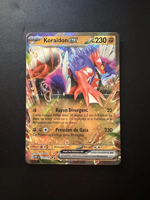CARTE POKÉMON KORAIDON ex 124/197 - Flammes Obsidiennes EV03 FR EUR 0 ...