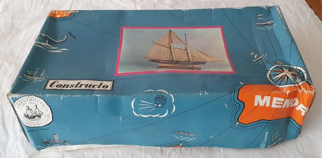 CONSTRUCTO (AMERICAN FISHING) Schooner u-604 Wooden Model Ship - VGC £ ...