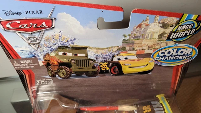 DISNEY PIXAR CARS ORIGINAL COLOUR CHANGER ARMY SARGE & McQUEEN /USA ...