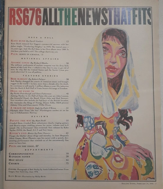 ROLLING STONE BOB Marley Reggae Kate Bush Alice In Chains Pavement ...