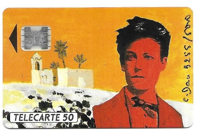 RARE / CARTE Telephonique - Arthur Rimbaud + Signature France Poete ...