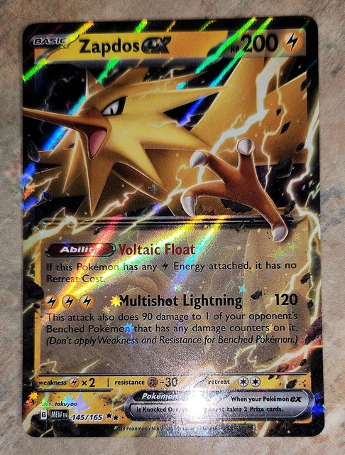 SCARLET & VIOLET 151 Pokemon 2023 Zapdos Ex Double Rare 145/165 Card ...