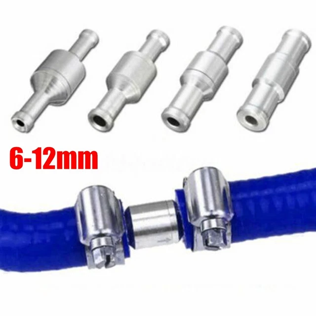 6-12MM INLINE ONE-WAY Non-return Check Valve Auminium Fuel Water Gas ...