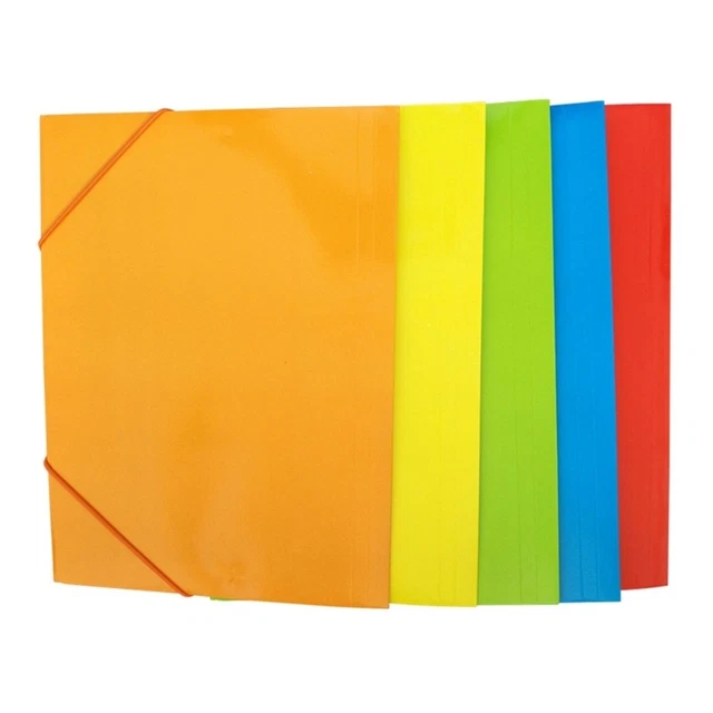 A4 PLASTIC DOCUMENT Folders Elastic Strap Design Expandable File ...