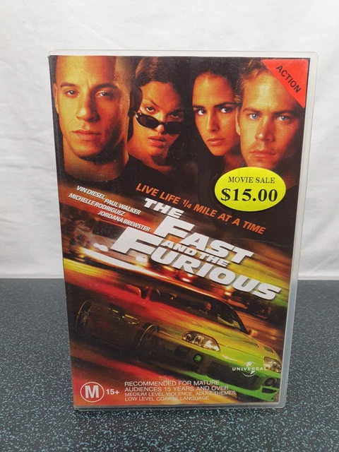 THE FAST AND The Furious Vintage Ex-Rental VHS Video Tape Vin Diesel ...