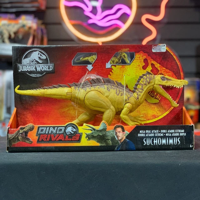 JURASSIC WORLD DINO Rivals Mega Dual Attack Suchomimus Mattel 2019 EUR ...