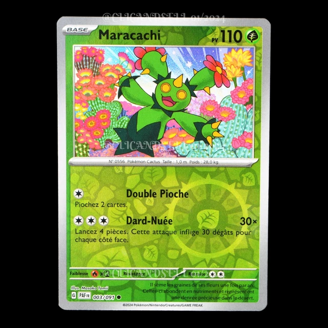 CARTE POKEMON MARACACHI Reverse 003/091 EV4.5 Destinées de Paldea FR ...