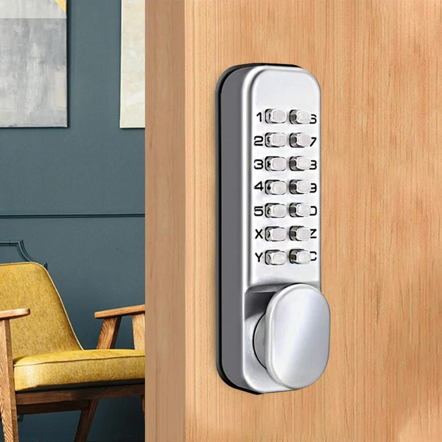 MECHANICAL DIGITAL PUSH Button Combination Door Lock Password Lock Key ...
