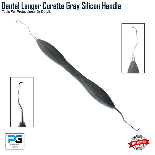 DENTAL LANGER CURETTE Silicon Coated Handle Universal Periodontal ...