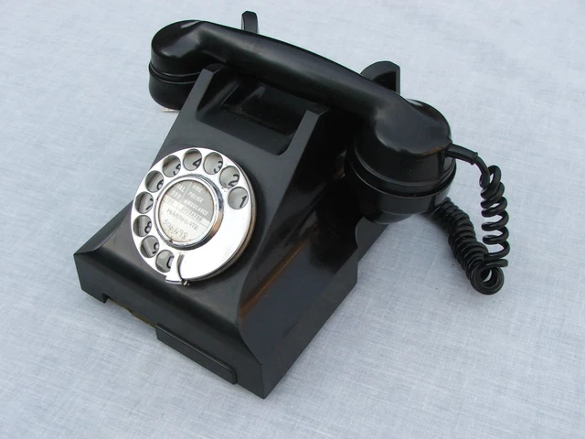 VINTAGE GPO 332F Black Bakelite Telephone Working £37.09 - PicClick UK