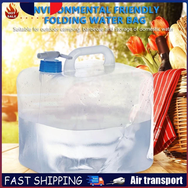 CONTENEUR D'EAU PLIABLE, randonnée en plein air, pêche, Camping, sac d'eau (5L) EUR 8,87 ...