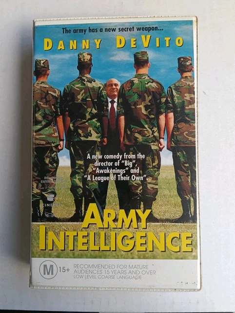 ARMY INTELLIGENCE CLAMSHELL - VHS Tape Roadshow Video DeVito Wahlberg ...