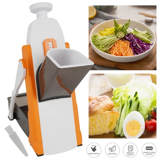 SAFE MANDOLINE VEGETABLE Slicer Adjustable Vegetable Chopper Mandolin ...