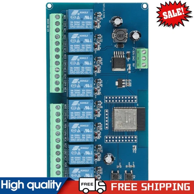 ESP32 ESP32-WROOM DEVELOPMENT Board 1/2/8 Channel ESP32 WIFI BT BLE Relay Module £16.43 ...