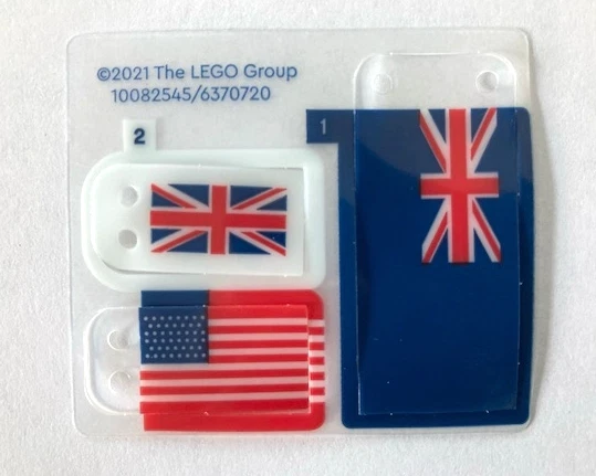 LEGO US UNION Jack Blue Ensign British Plastic Flag Sheet 10294 Titanic ...