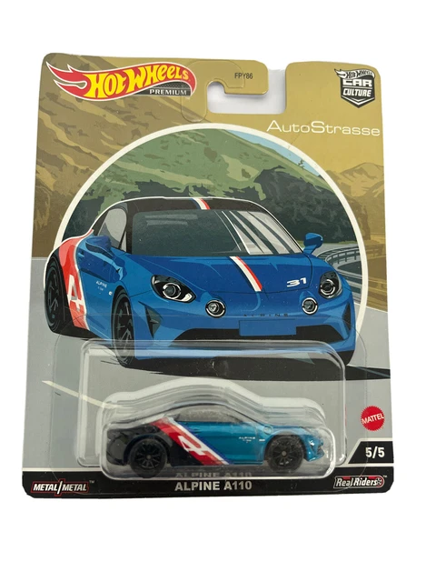 HOT WHEELS PREMIUM Autostrasse Alpine A110 Car Culture Real Rider 1:64 ...