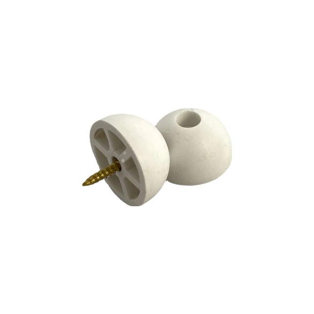 SET DI 10 fermi MEZZA LUNE in elastomero bianco a vite diametro 18 mm ...