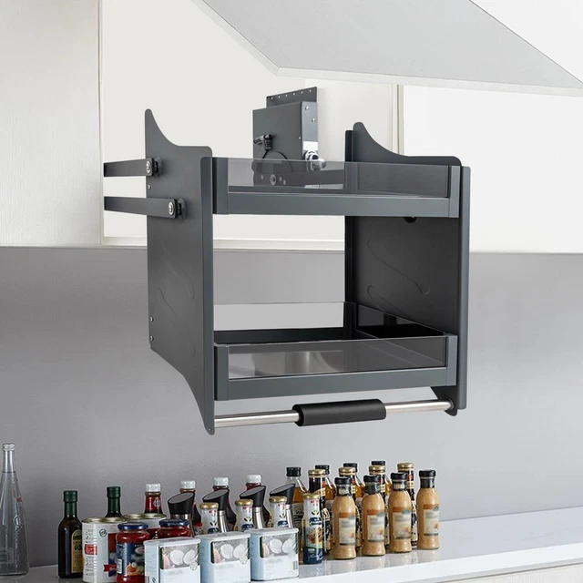 PULL-OUT SLIDING SHELF Cabinet 2-tier Shelf Drop Down Shelf Pull-Down ...