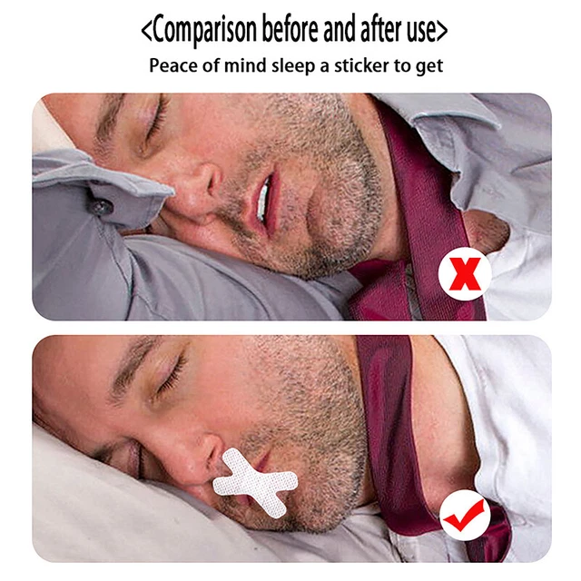 30PCS ANTI-SNORING STICKERS Ease Sleep Lip Nose Breathing Improving ...