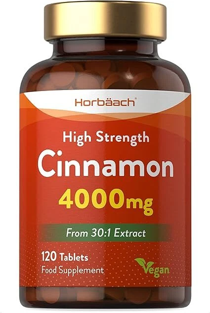 CINNAMON TABLETS 4000MG | High Strength Cinnamon Extract Supplement ...