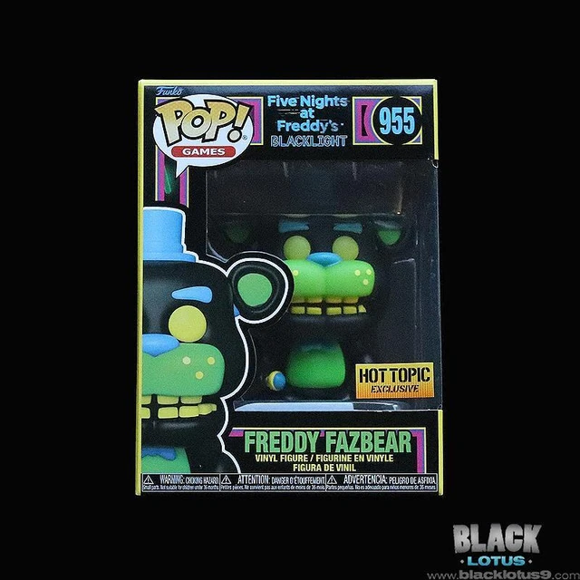 FUNKO POP! FIVE Nights at Freddy's Fazbear Blacklight Hot Topic FNAF ...
