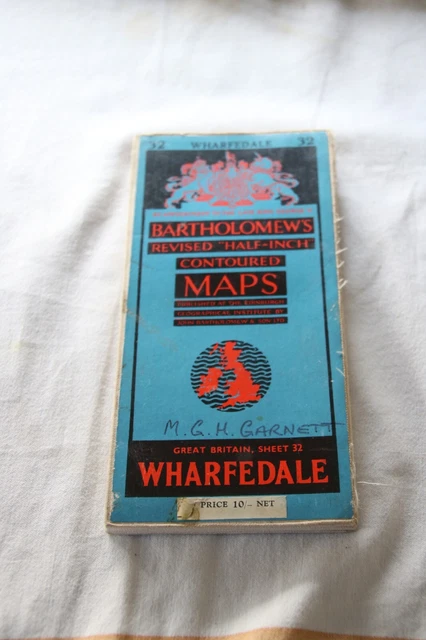 OLD BARTHOLOMEW’S HALF inch map WHARFEDALE linen-backed 1960 £2.80 ...
