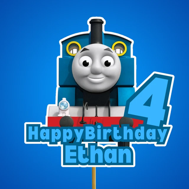 THOMAS TANK ENGINE personalised happy birthday cake topper any name any ...